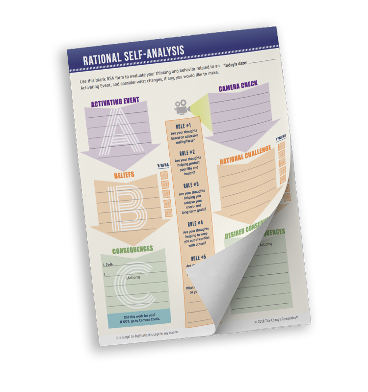 Rational Self Analysis Check Pad The Change Companies Rational Self Analysis Check Pad The Change Companies